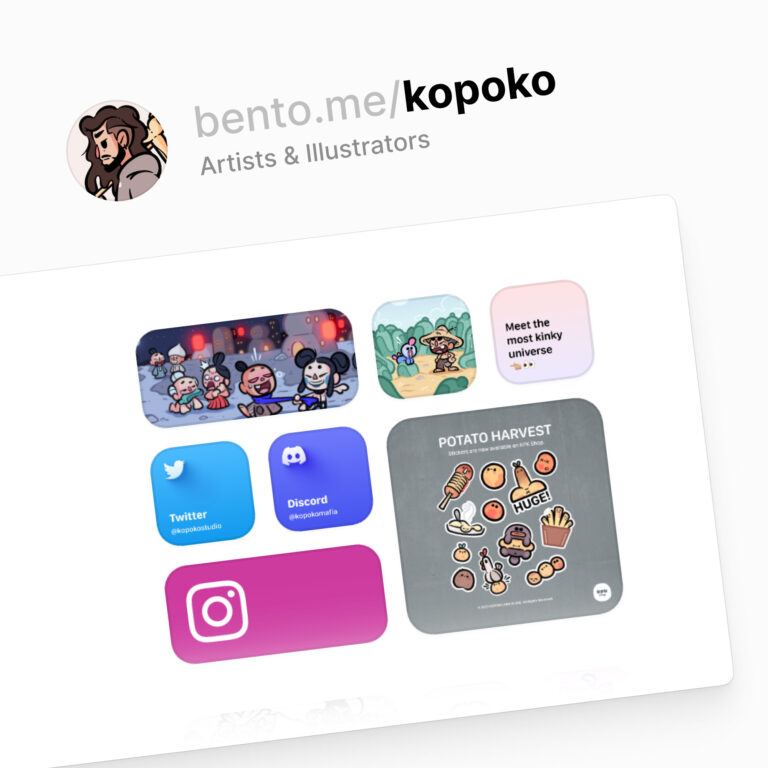 Bento.me : tous vos liens dans une bio ! - Wooskill Blog