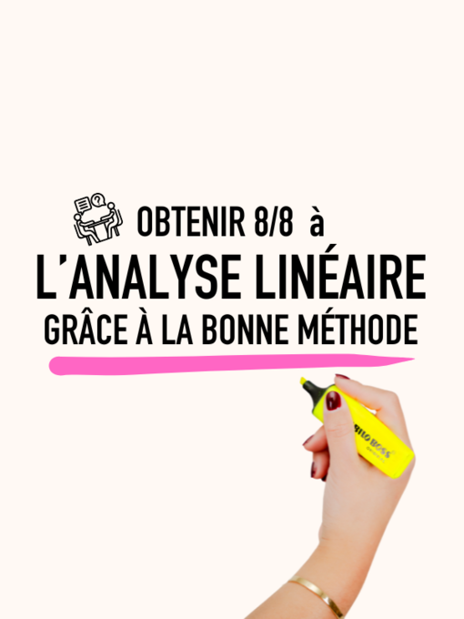 Offre Obtenir 8/8 à l'analyse linéaire grâce à la bonne méthode | 26703 ...