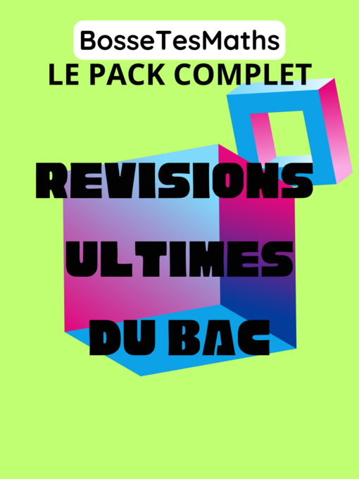 Offre Le pack des 6 Masterclass spéciales Bac de Terminale spé maths ...